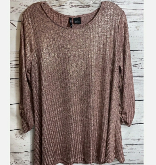 new directions | Tops | New Directions Shiny Blouse Large | Poshmark